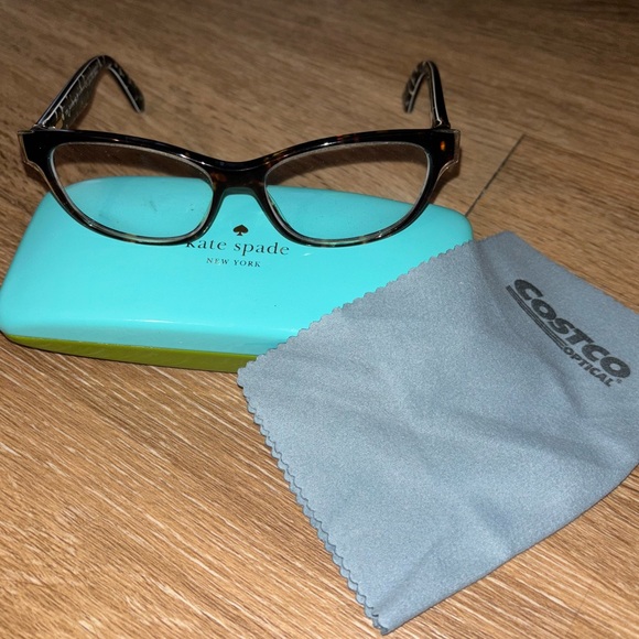 kate spade | Other | Kate Spade Tortoise Shell Glasses With Aqua Case ...